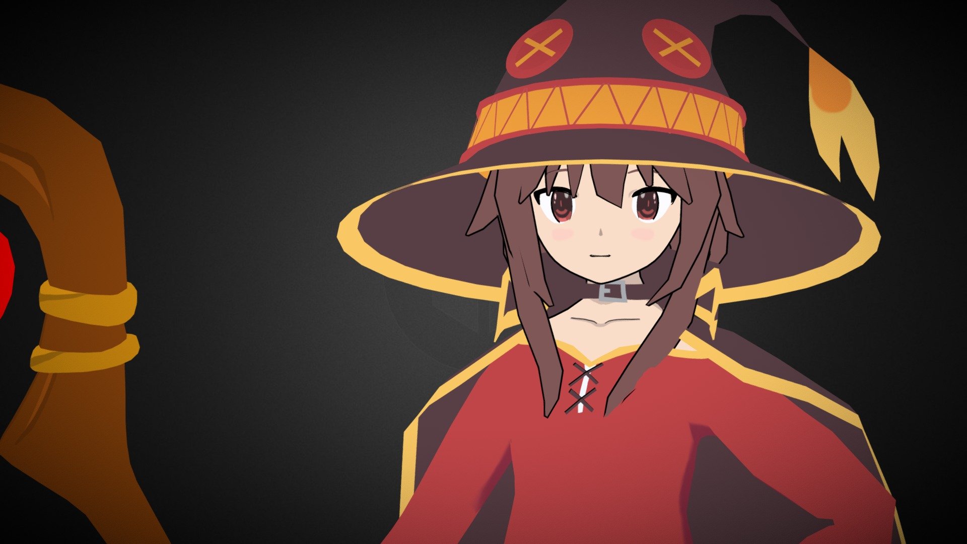 Megumin From KonoSuba! 3D Rigged Model - 3D model by ArgenAru [6642db1 ...
