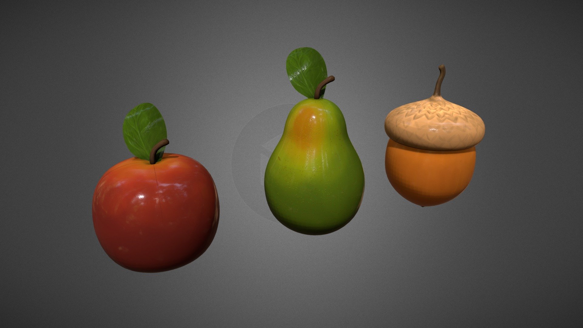 Apple Pear Acorn - Blender Study [wip] - Download Free 3D model by Kafu ...