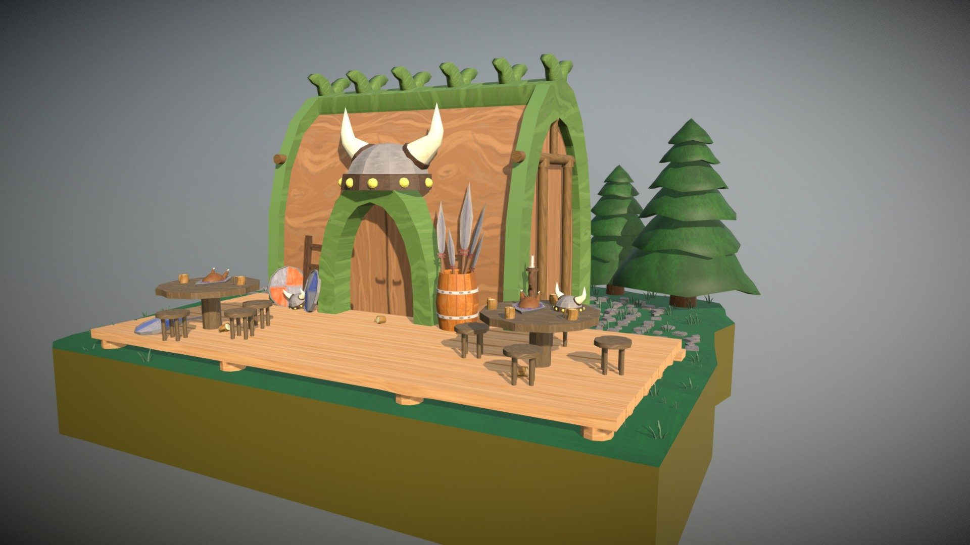 Viking Bar - 3D model by CaglaAkcay [66458a6] - Sketchfab