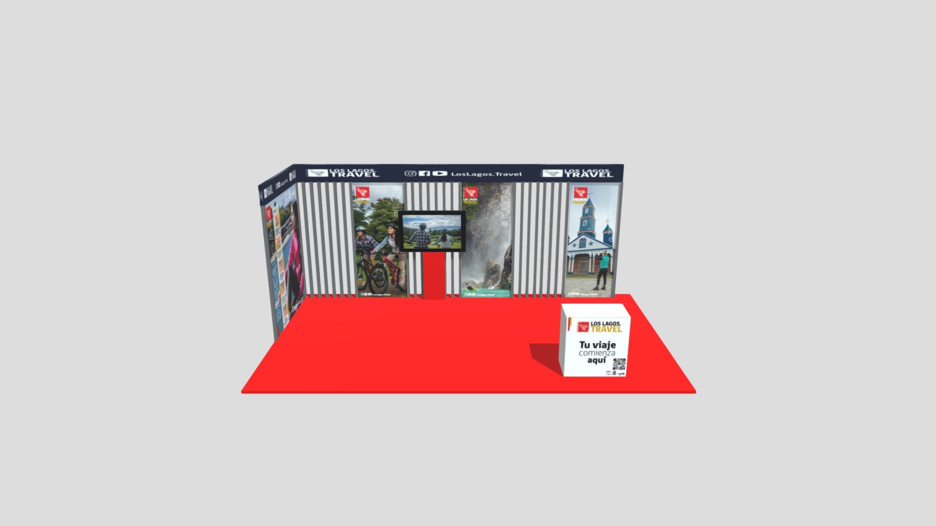 Stand Los Lagos Travel - 3D model by Alan Soto Matamala (@alansoto ...