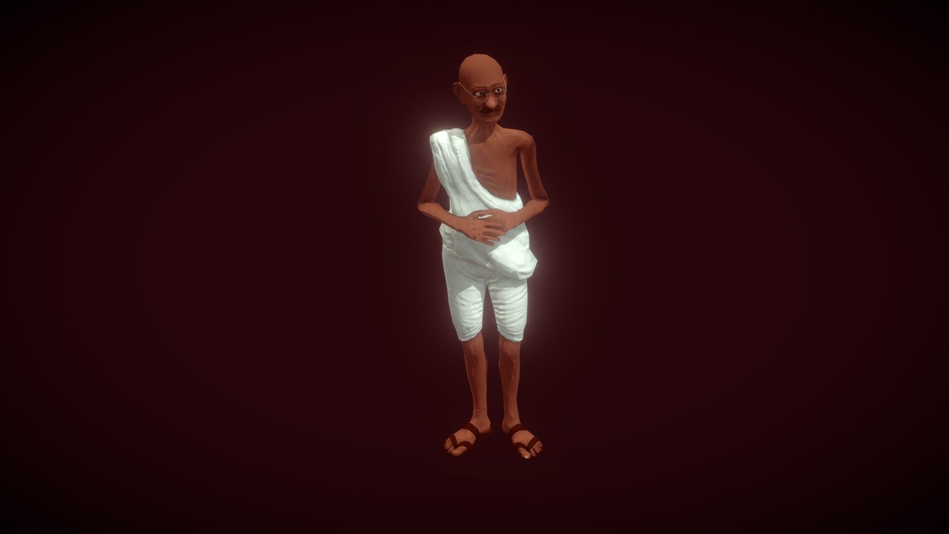 Gandhi - 3D model by ericallen [6650071] - Sketchfab
