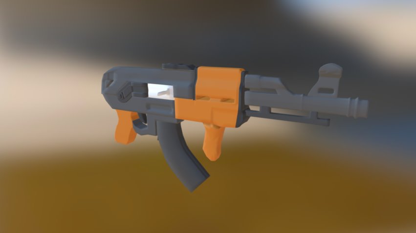 Stockless ASh (AK) type 1 "Zog Shqiponje" - 3D model by cordisiolol ...