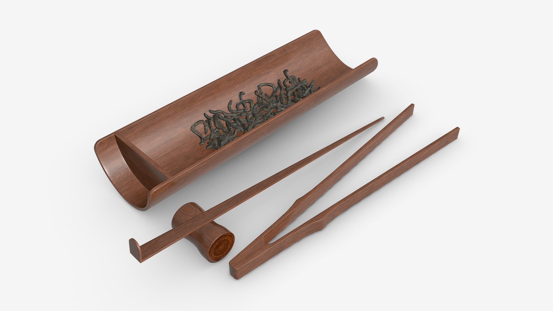 Tea Ceremony Tool Set - Buy Royalty Free 3D model by HQ3DMOD ...