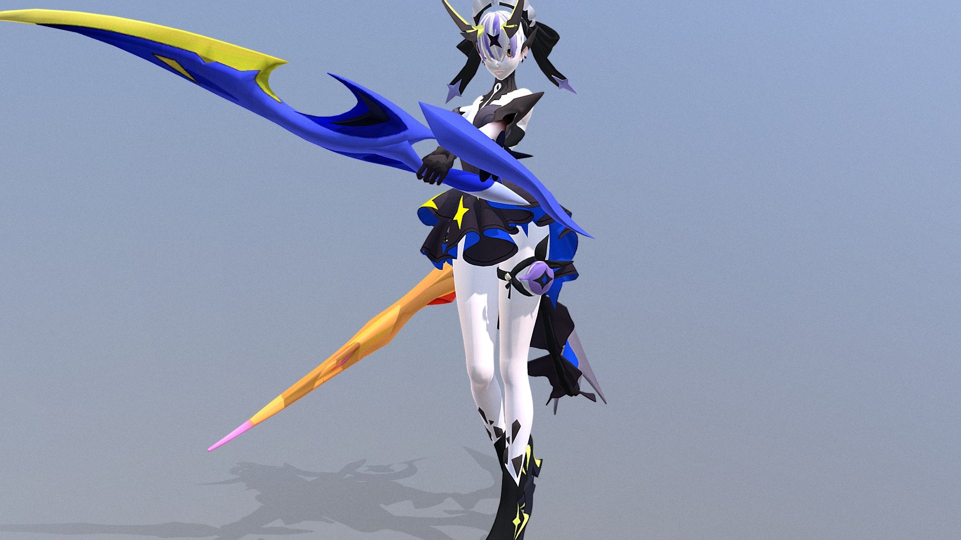 FREE MMO RPG female 4k H-contrast FBX - Download Free 3D model by Lady ...