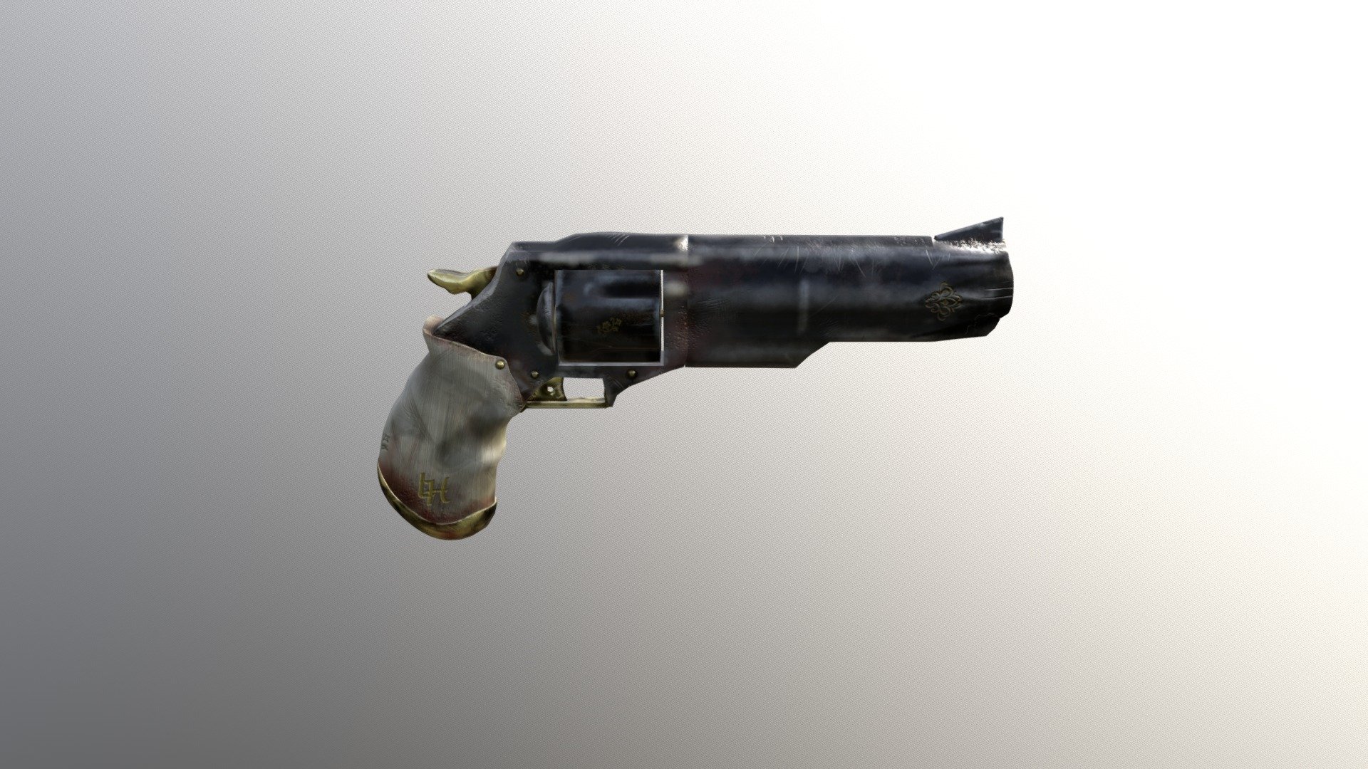 Gold and Ivory Revolver - 3D model by liamhammond123 [665899e] - Sketchfab
