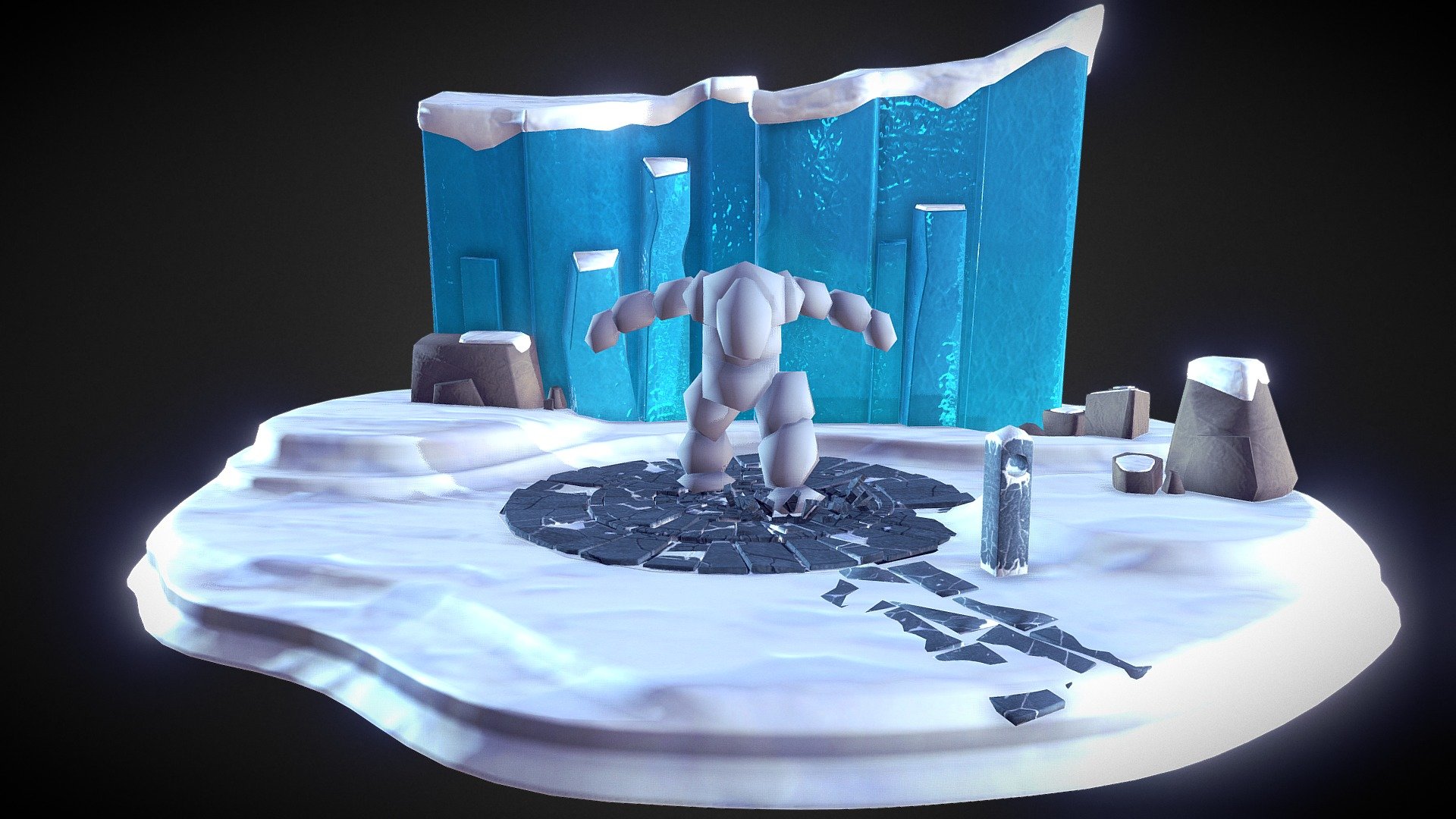 [WIP] - Ice & Desolation - Low poly - 3D model by Nicolas Crevier (@nicolas021) [6658bd1 ...