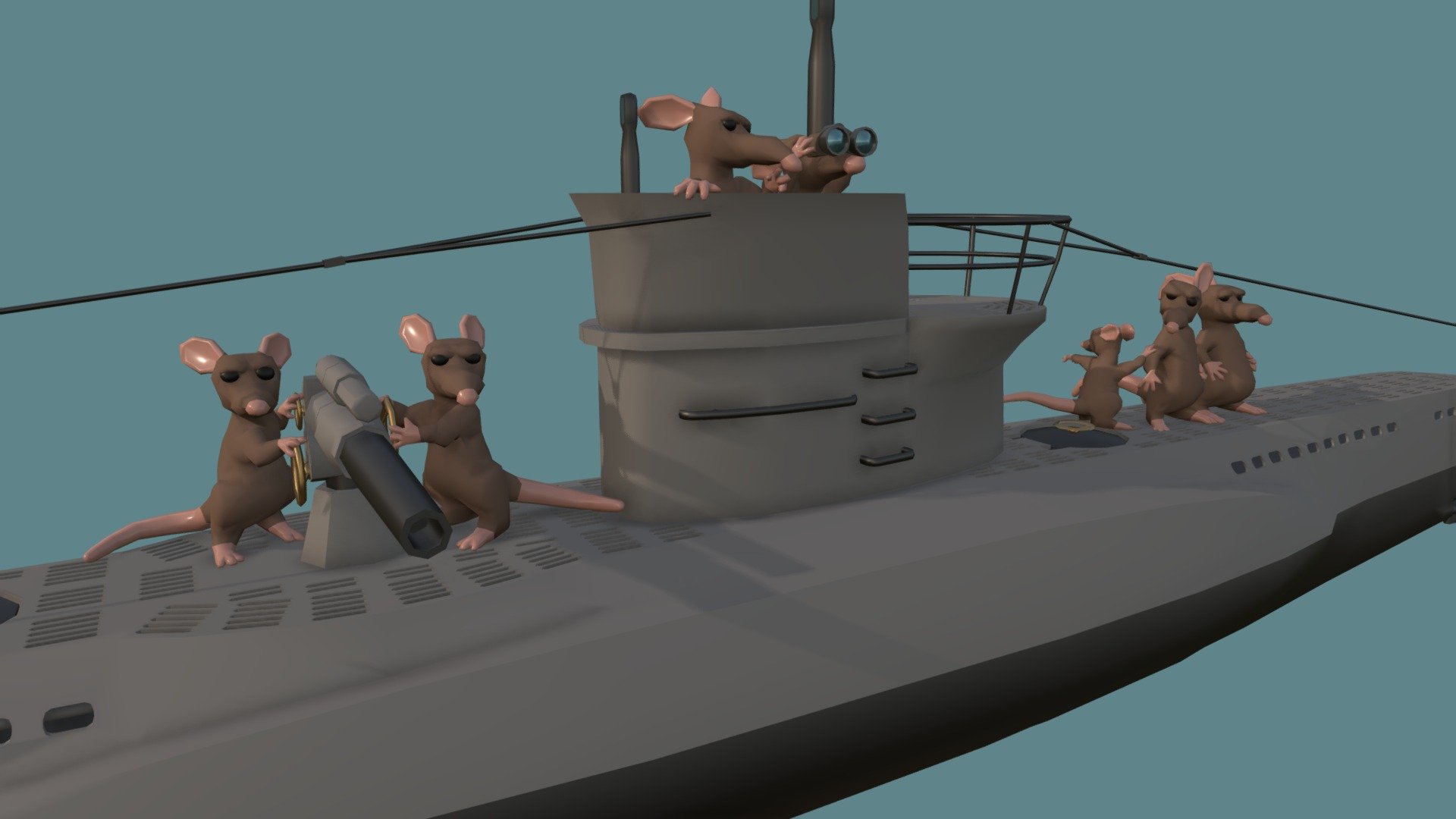U-boat Rats - 3D model by Robert Crosby (@robmcrosby) [665d50a] - Sketchfab