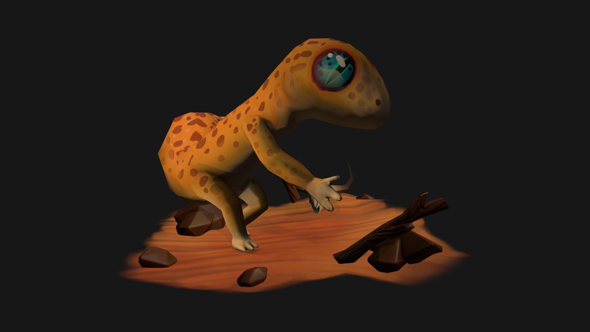 Desert Gecko - 3D model by Sparkywor [665e647] - Sketchfab