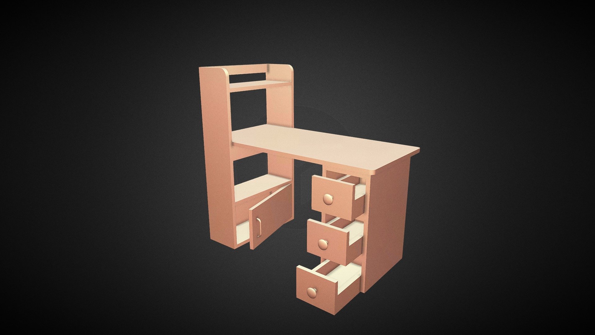 Assembly Desk DR_ Shannen - 3D model by rianzarnain [665eb33] - Sketchfab