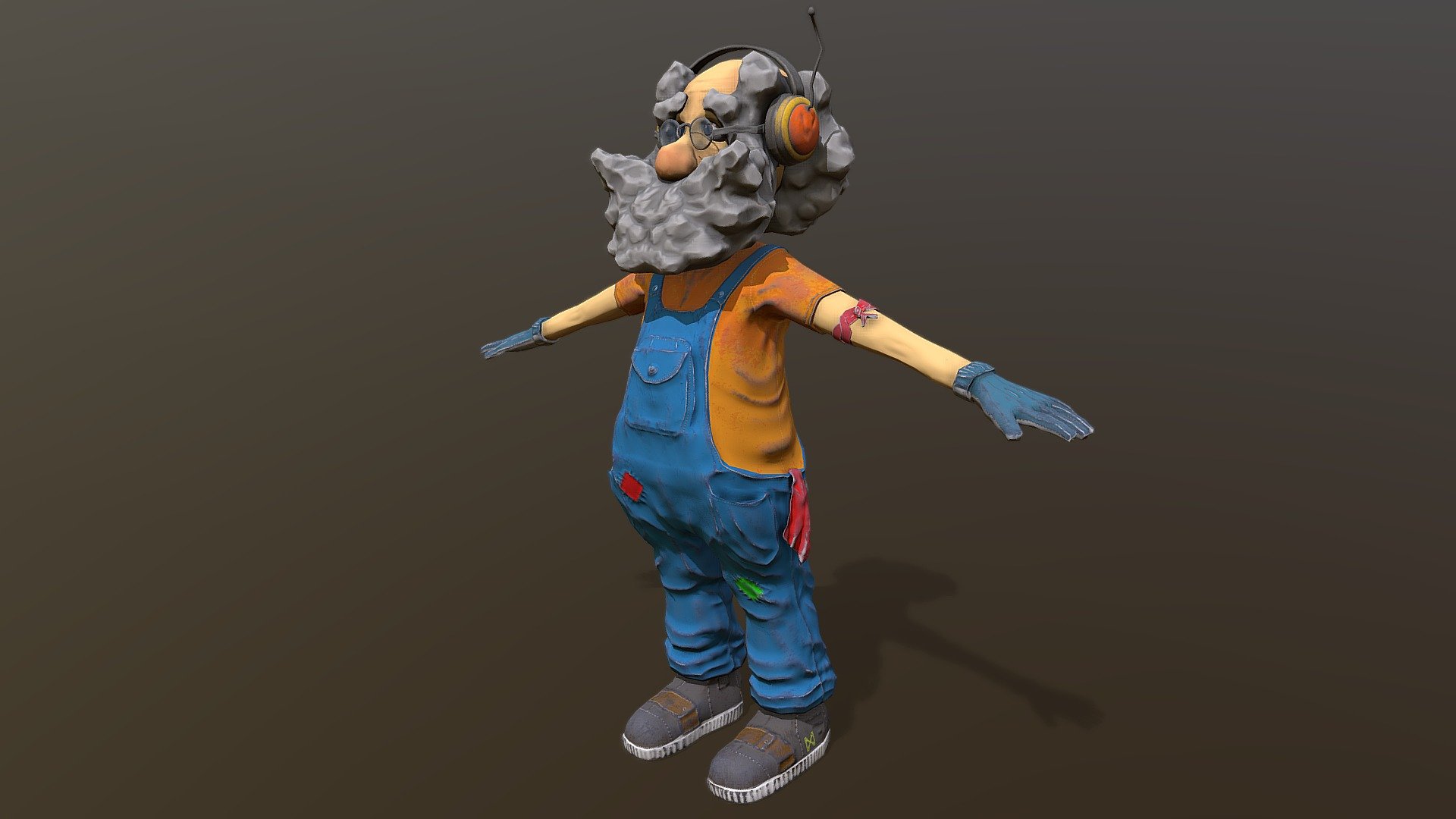 Stylized OldMan Worker - 3D model by Ali.Assiri (@Ali.Assiri1) [6660f89 ...
