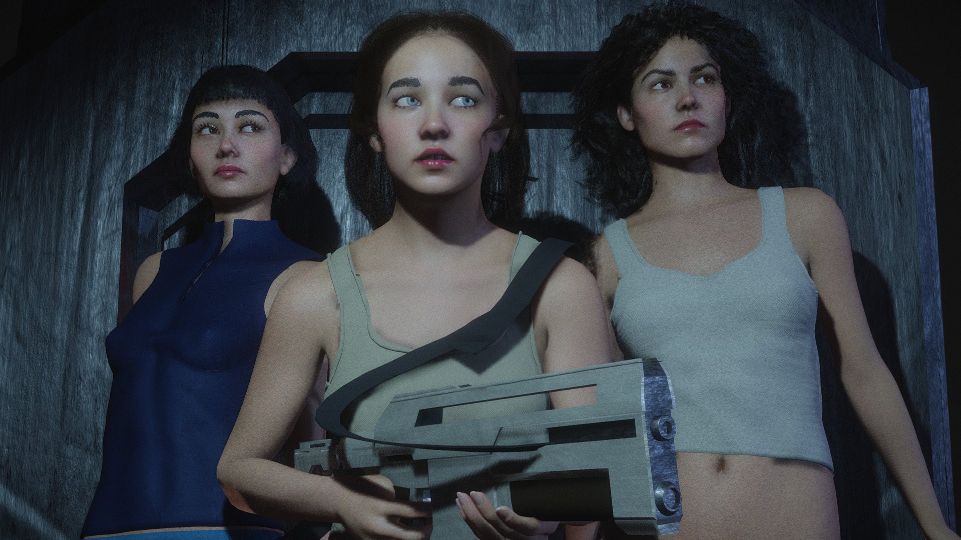 Alien - Girls - 3D model by Cg Stuff (@bokeh) [6661e41] - Sketchfab