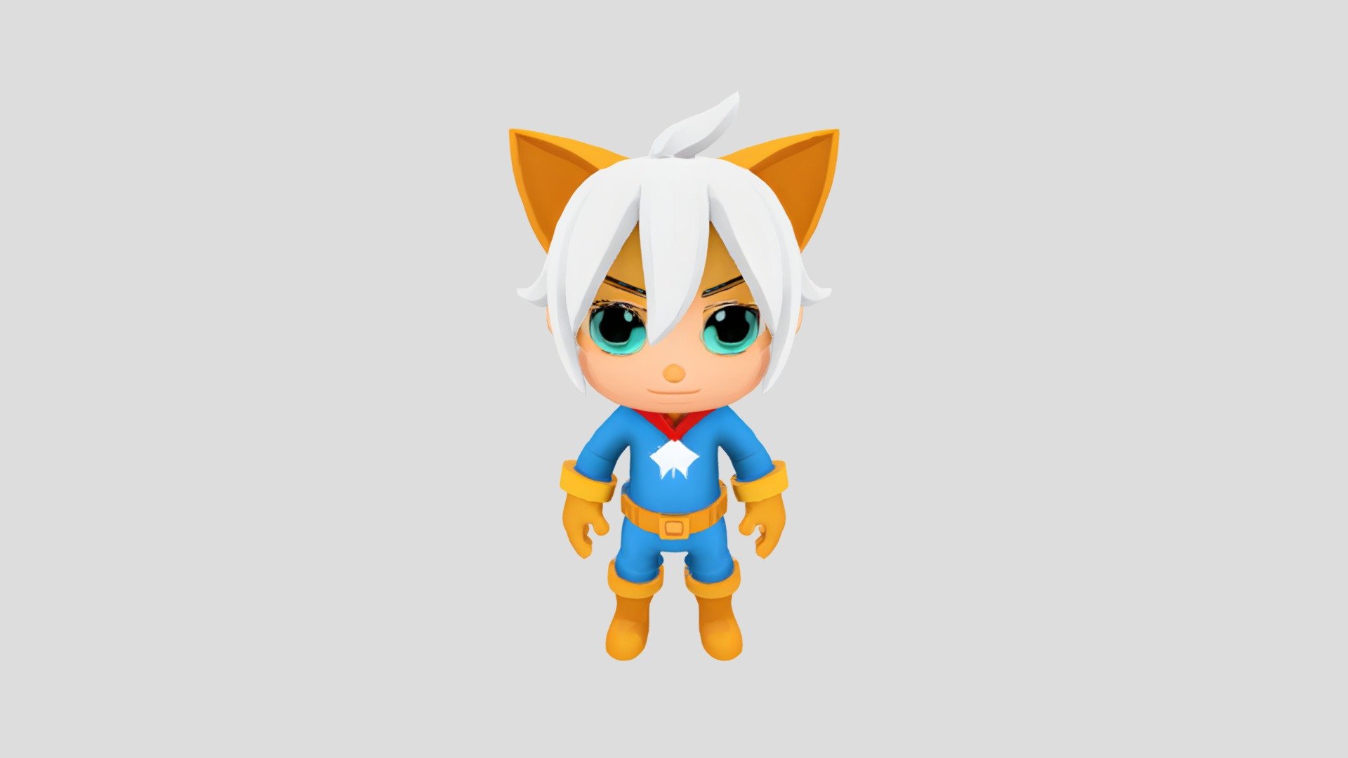 Chibi character with cat ears - 3D model by testiyimben [6661e83 ...