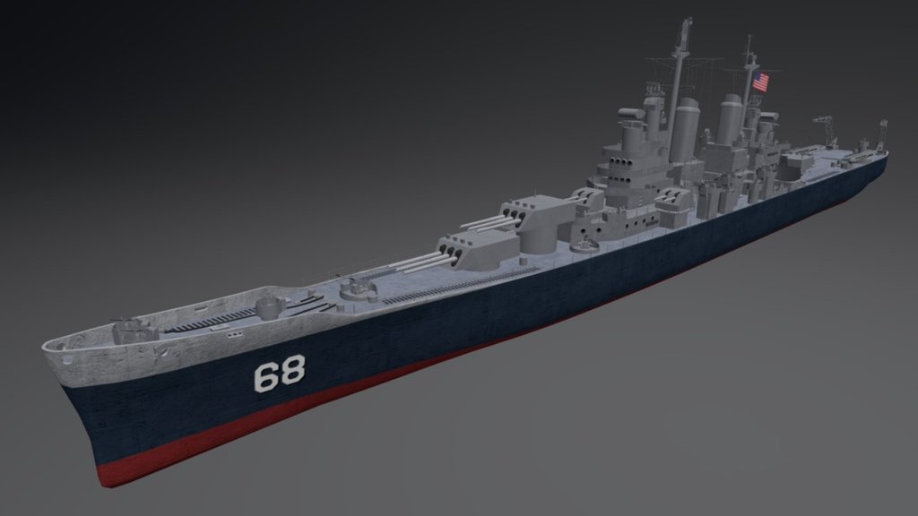 USS Baltimore - 3D model by glazdon [6664c8f] - Sketchfab