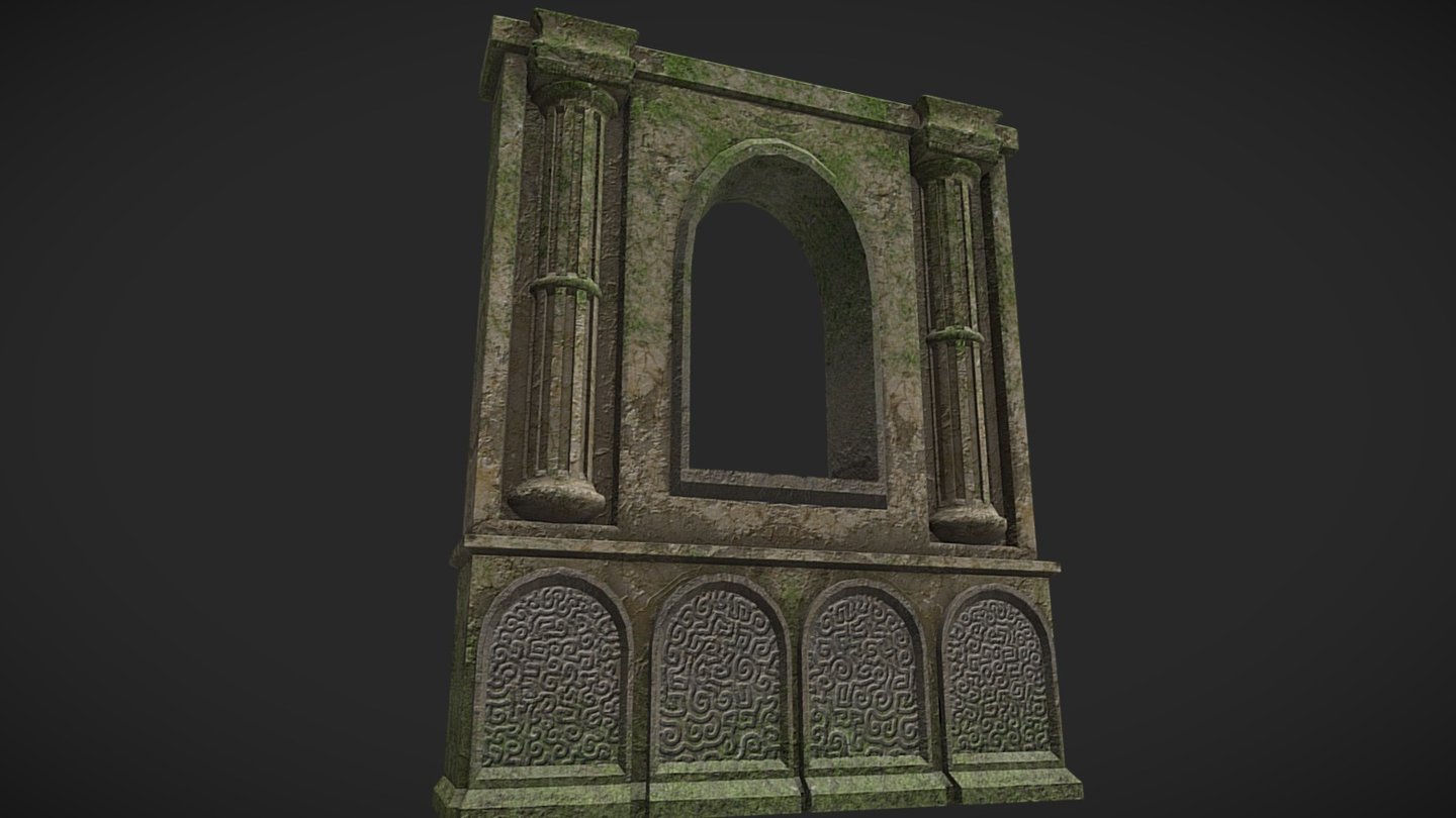 Old Greek Style Wall - 3D model by Bryan Kaszowski (@Zarnick151 ...