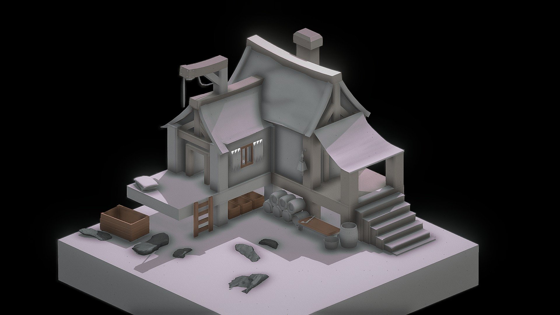 ForestHouse - 3D model by Nikita.Sanotskiu [6665f83] - Sketchfab