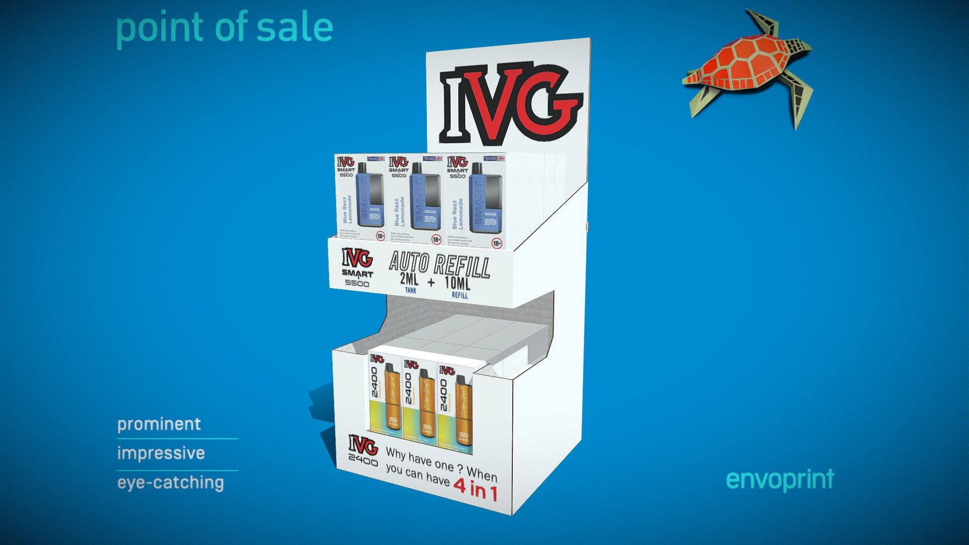 IVG Vape 3x5 top shelf 3x3 Lower shelf - 3D model by envoprint ...
