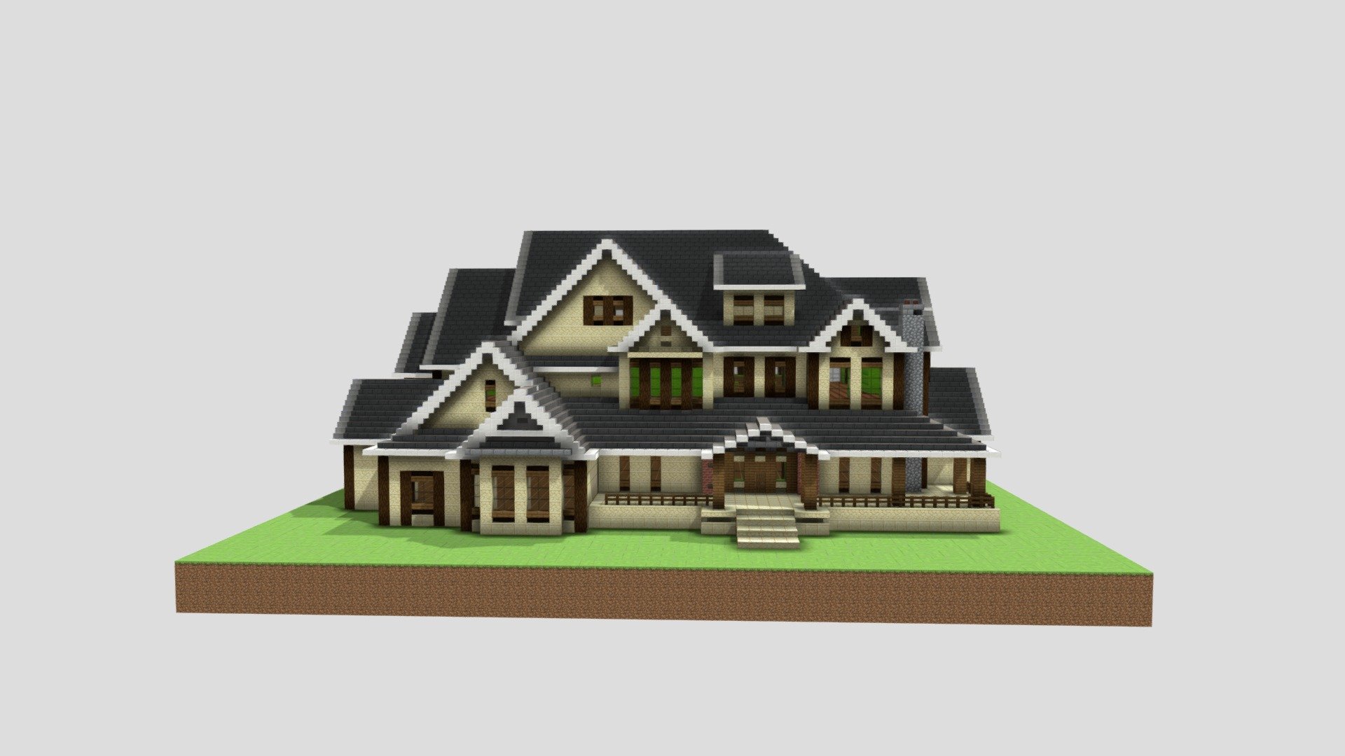 Minecraft House - Download Free 3D model by jar (@jar9th) [66671db ...