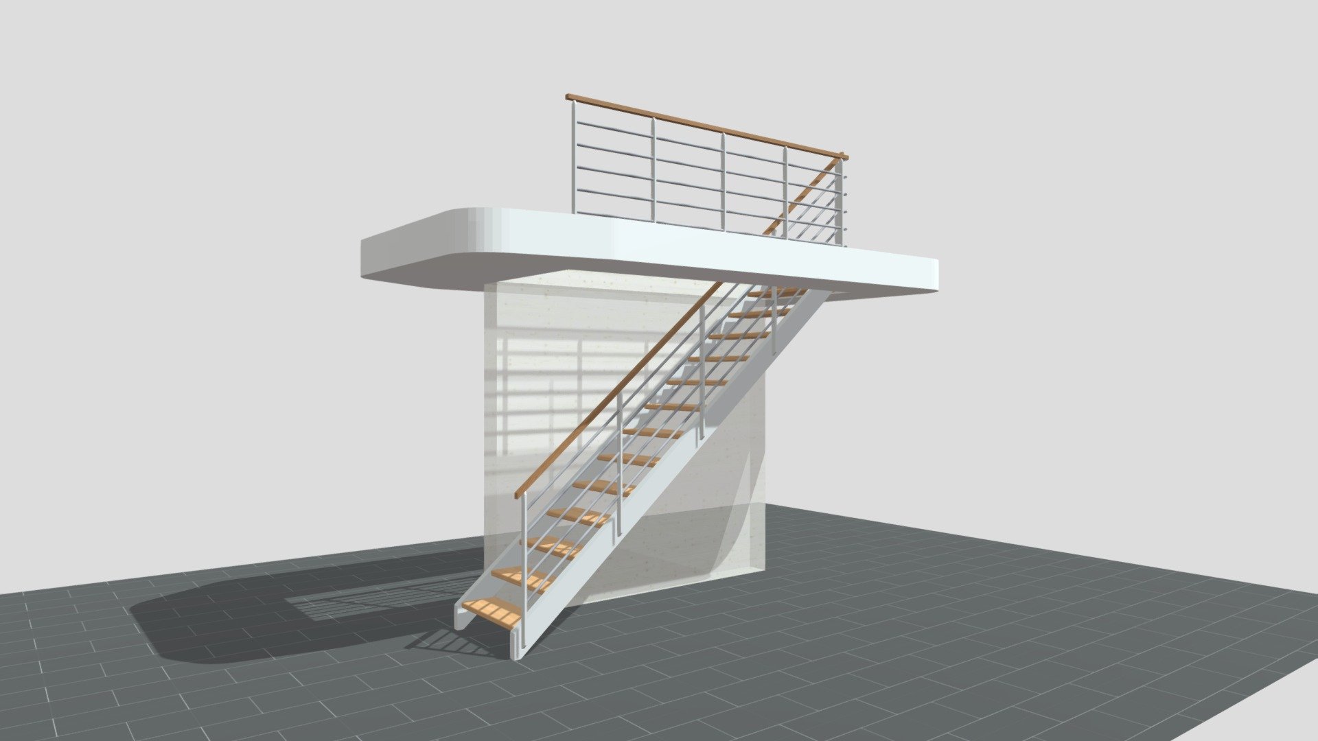 Narva mnt 36 trepp esmane joonis metall_puit - 3D model by Baltic Wood ...