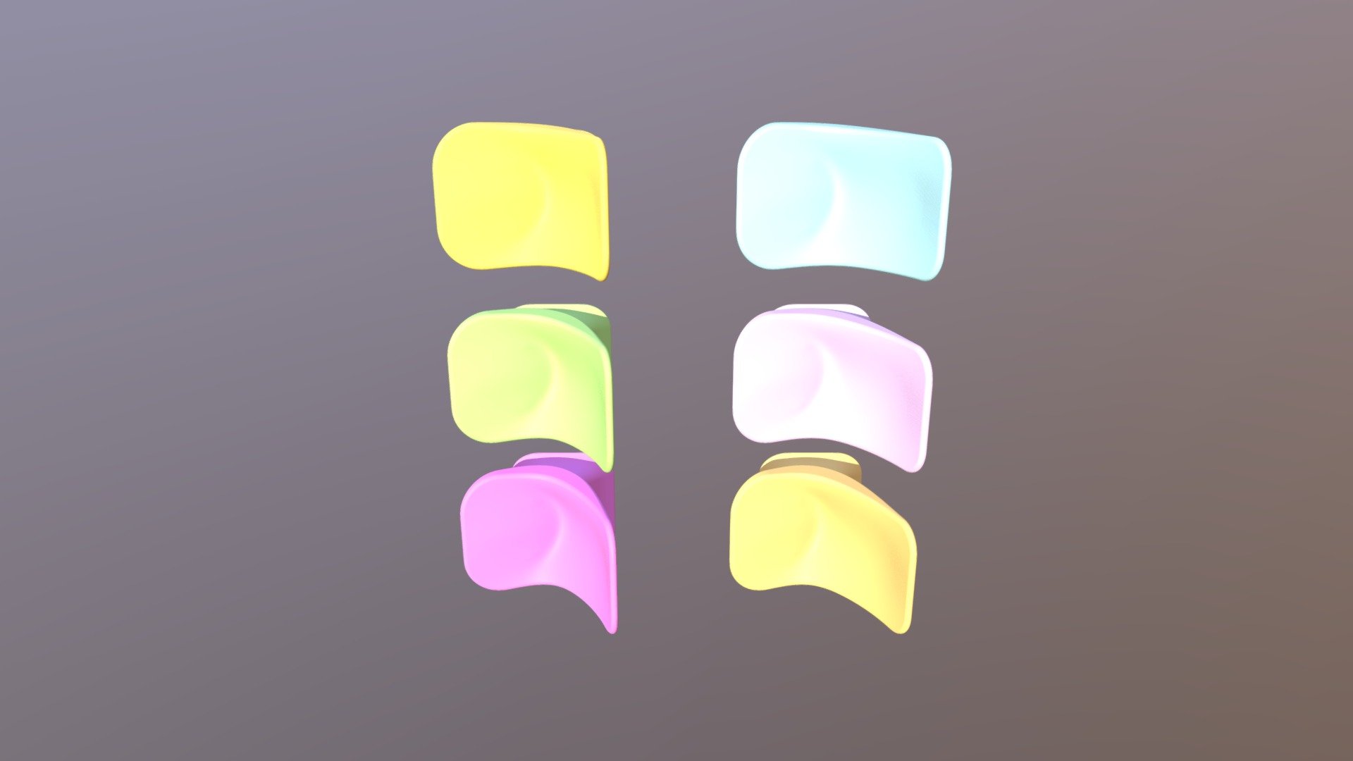 candy-colored chairs for kids - 3D model by Herb.Yao [666b99e] - Sketchfab