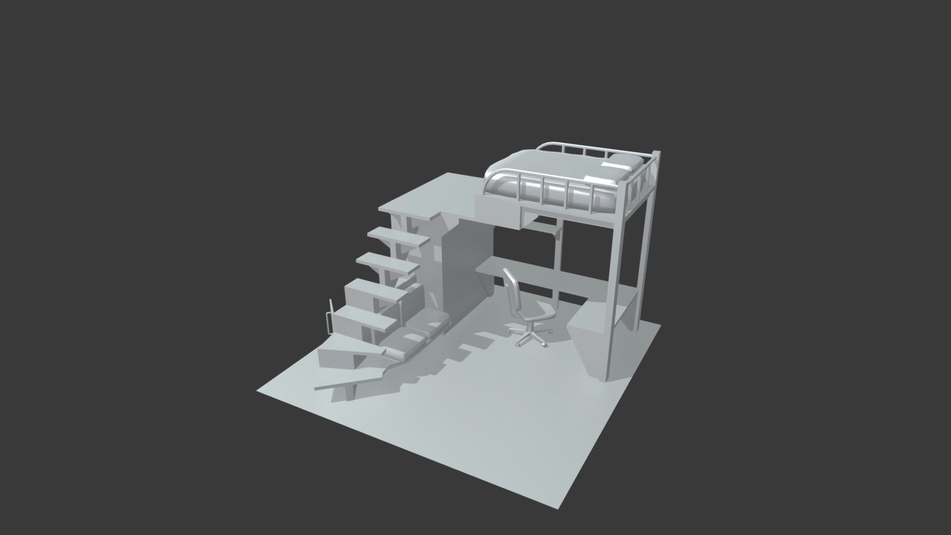 Bunk Loft Finished - Download Free 3D model by CurtisFelknor [666d664 ...