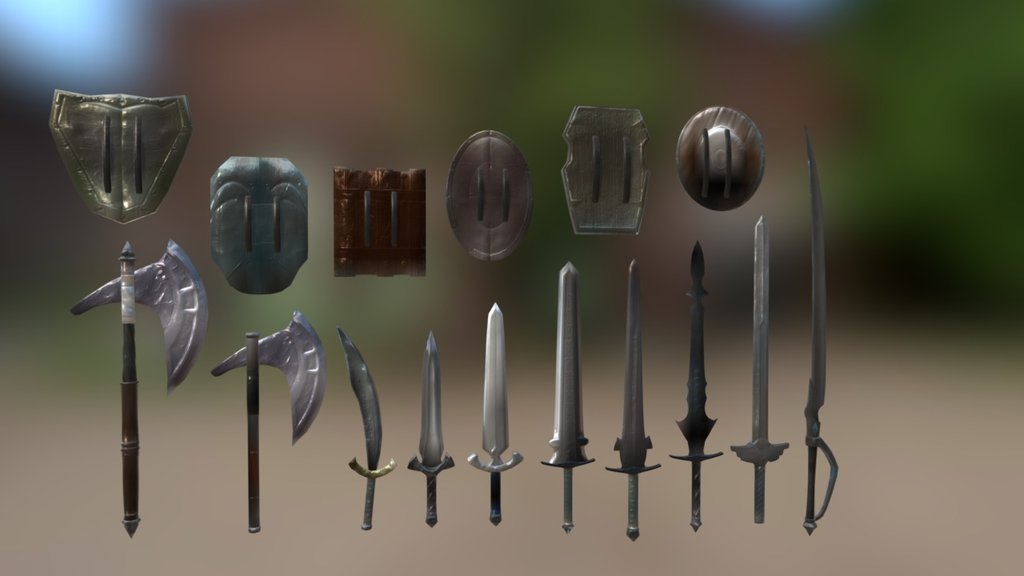 games weapon set 1 - 3D model by ivan3dguy [6674874] - Sketchfab
