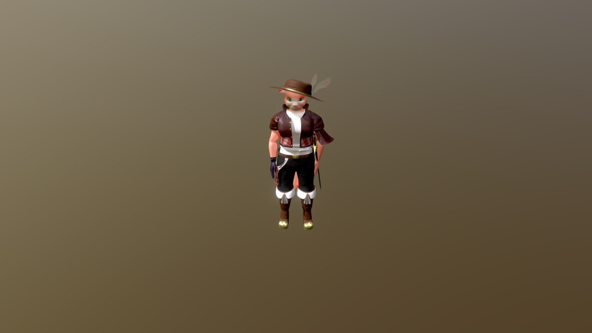 cat swordman - 3D model by AL-x (@AQL) [6675897] - Sketchfab
