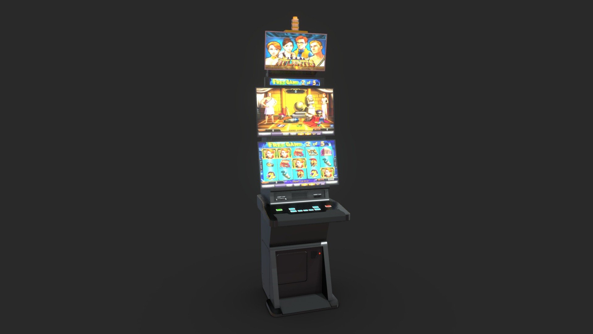 Slot Machine - Atlantis - Buy Royalty Free 3D model by Unreal Designer ...