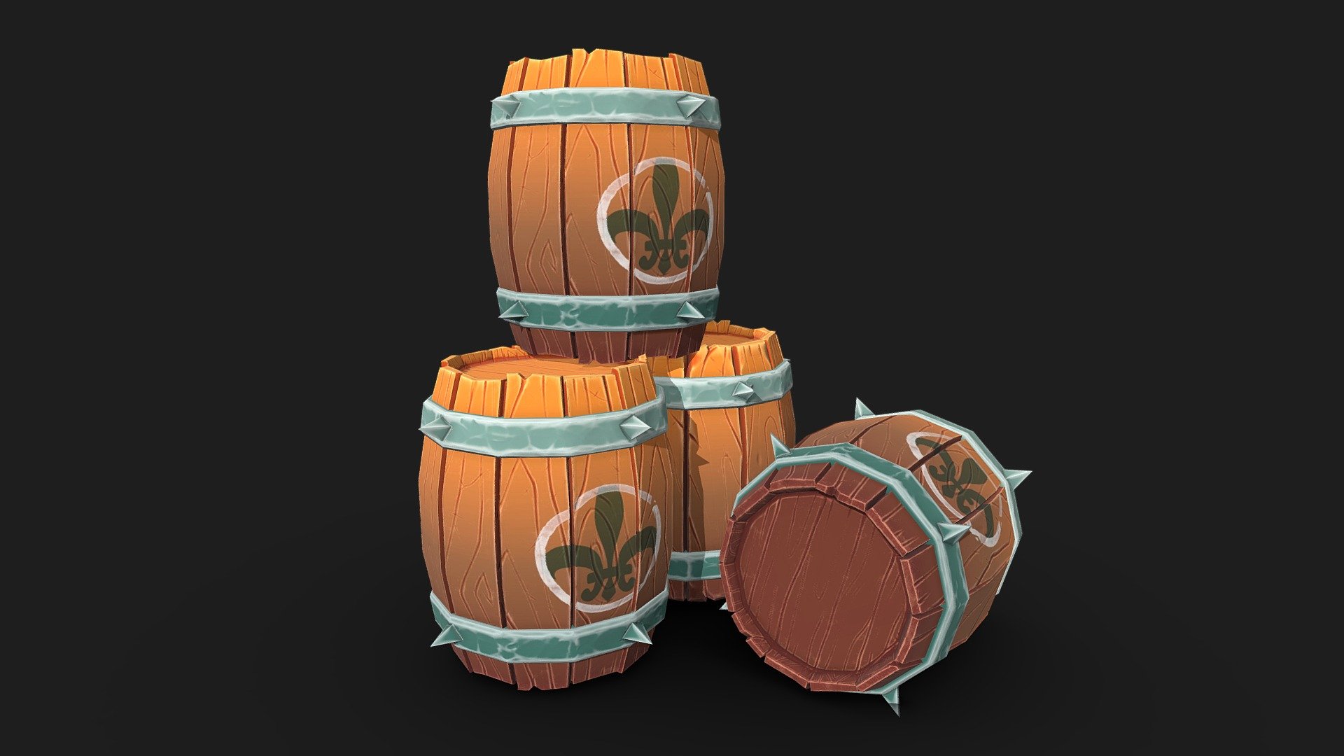 Stylized Barrels - Buy Royalty Free 3D model by MarcRojas [6676f47] - Sketchfab Store