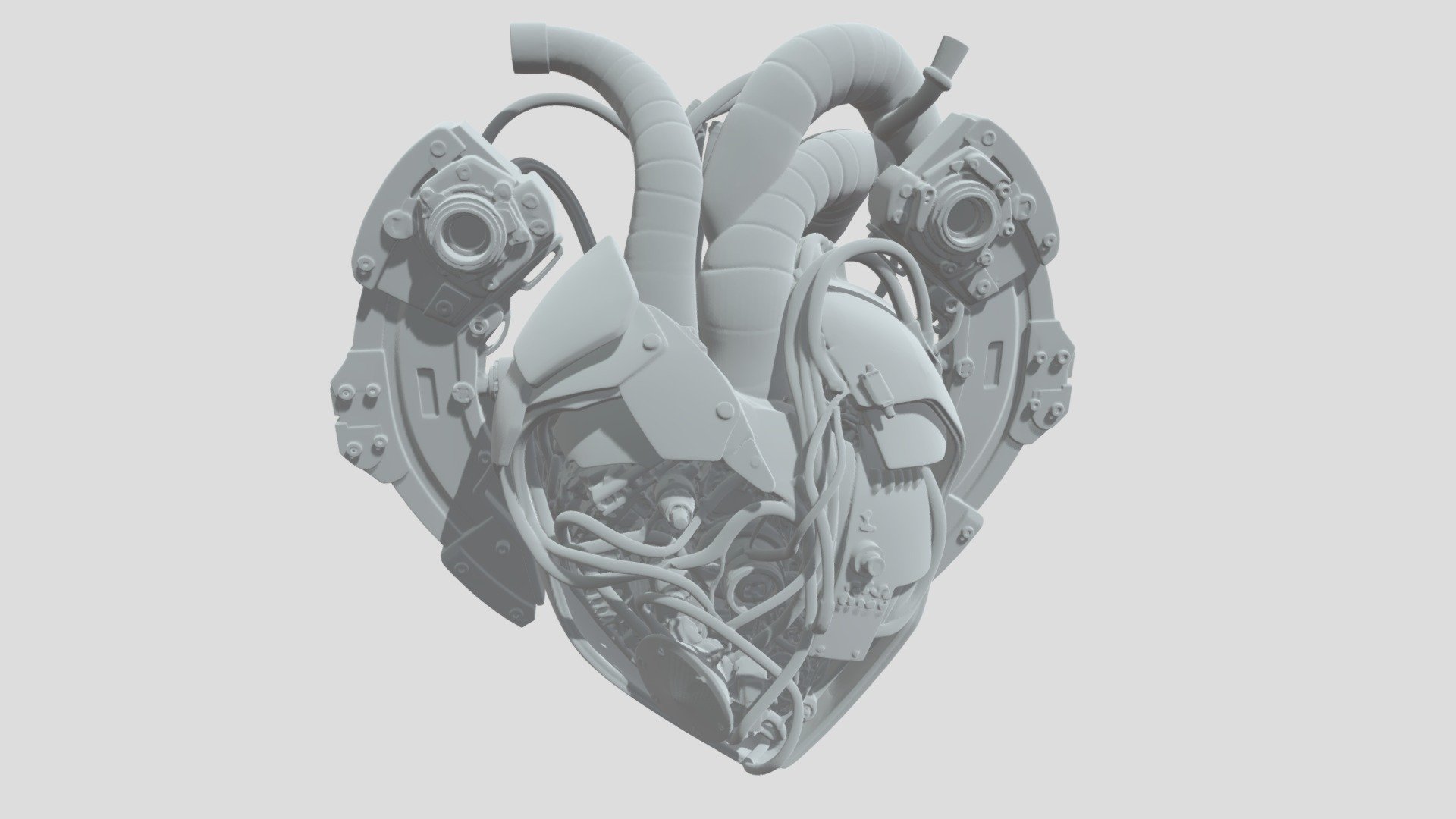 Futuristic mechanical heart - 3D model by Splygon [667c025] - Sketchfab