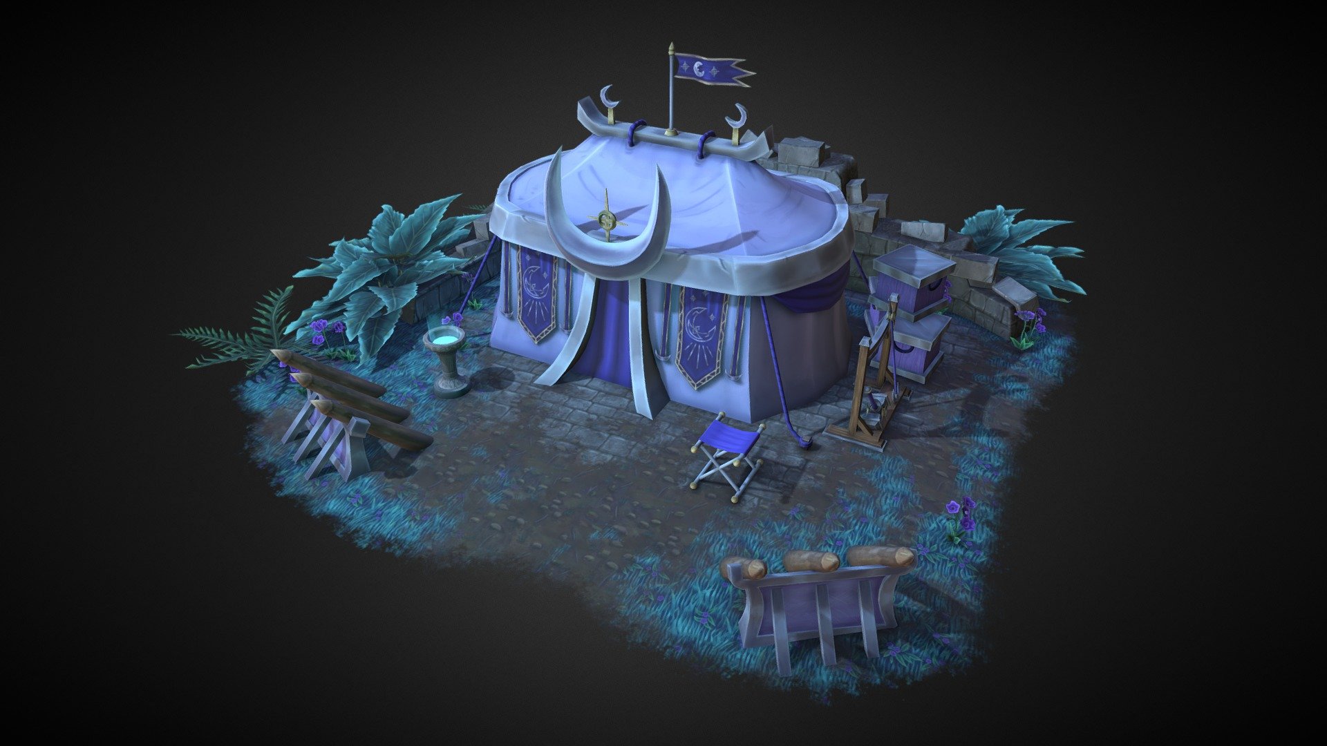 Crescent Moon Paladin Command Tent - 3D model by Jozef Models ...