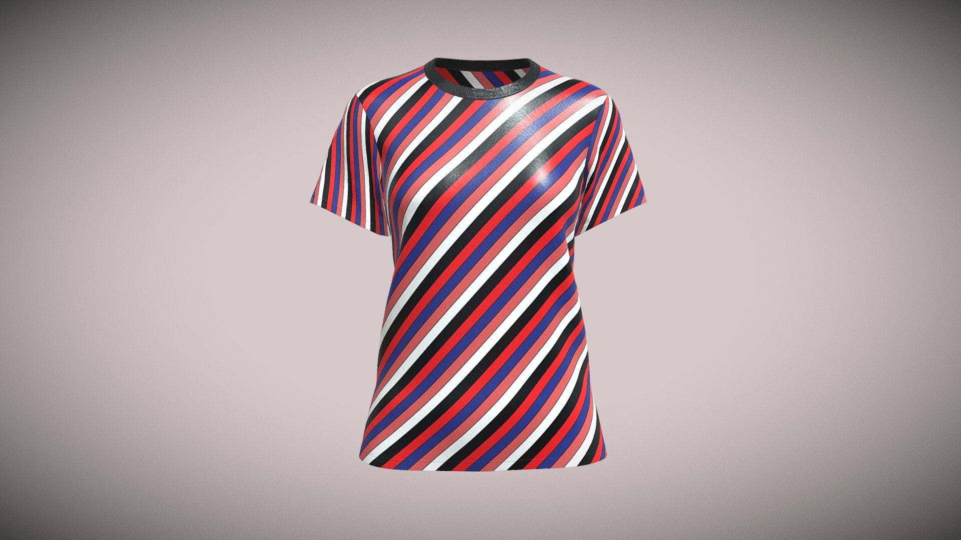 Ladies Stripe Tops - Buy Royalty Free 3D model by Clothing Axis ...