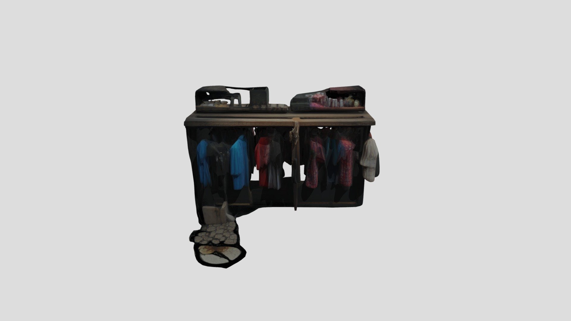 Lost Place Clothes Shelf - Download Free 3D model by ...