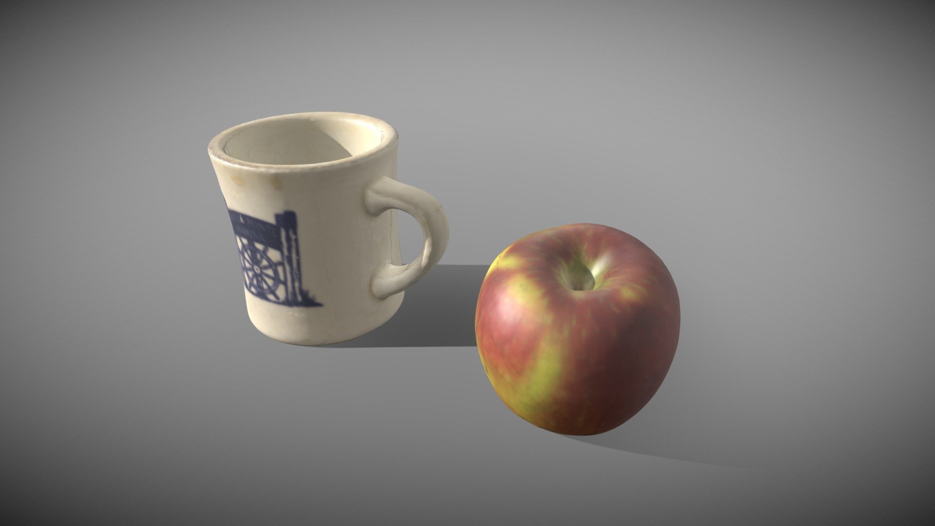 Coffee cup & apple - Download Free 3D model by Seth Hamer (@SethHamer ...