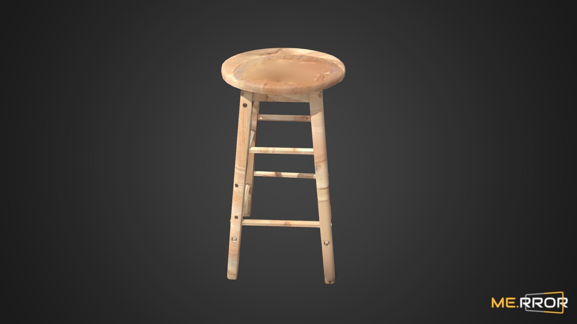 High Wood Stool - Buy Royalty Free 3D model by ME.RROR Studio (@merror ...