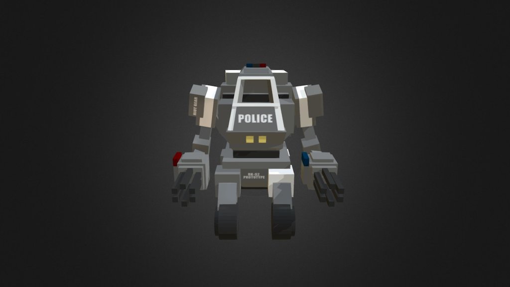 Mecha Police - 3D model by SrJkRojo [668a523] - Sketchfab