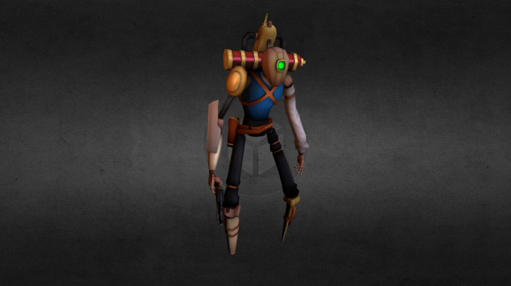 [Old Student Work] Robot Enemy - 3D model by RedRyngo [668e6cc] - Sketchfab
