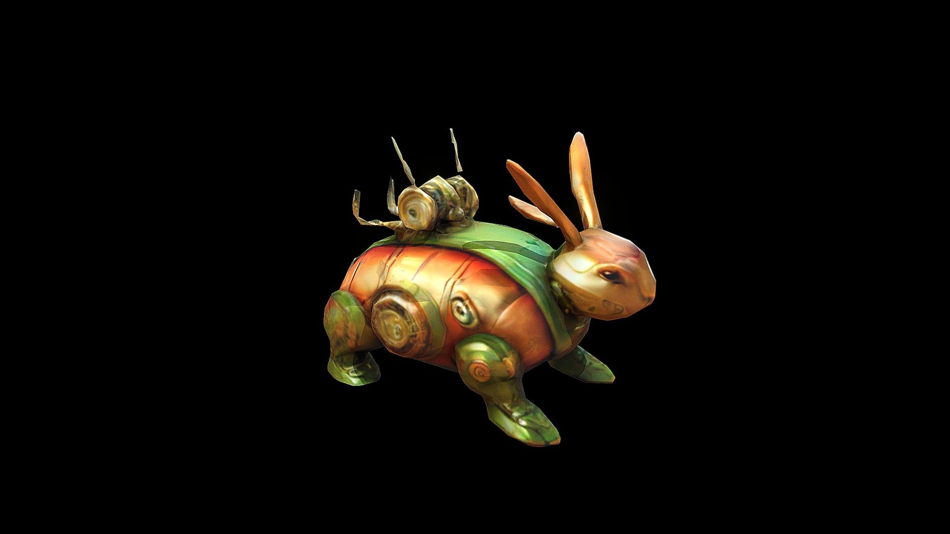 a robotic rabbit with a camera on its back - Download Free 3D model by ...