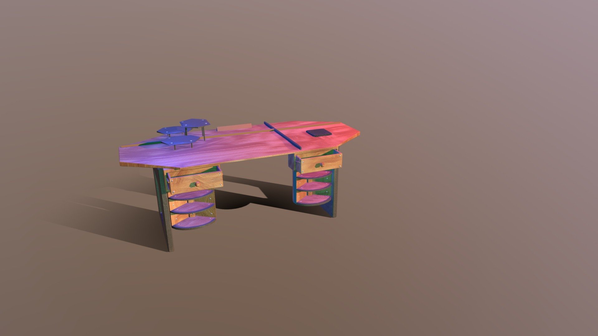 Low-Poly Detective Desk - 3D model by NewtEmporer [66a1e89] - Sketchfab