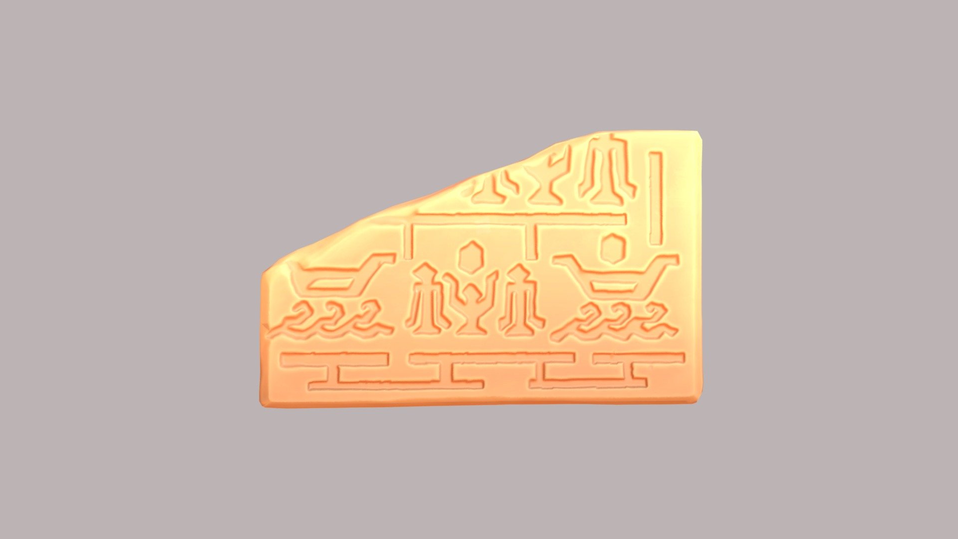 Egyptian engraved rock - 3D model by Tiarnan Jones (@percival_designs ...