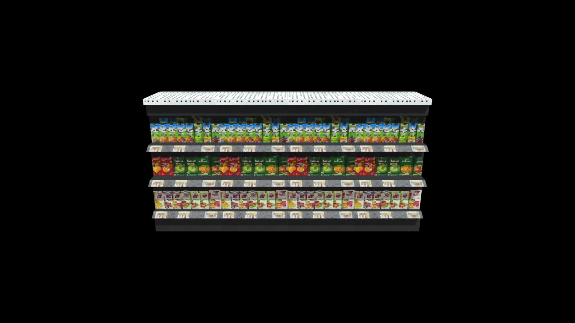 psx supermarket shelf(modular removable items) - Download Free 3D model ...