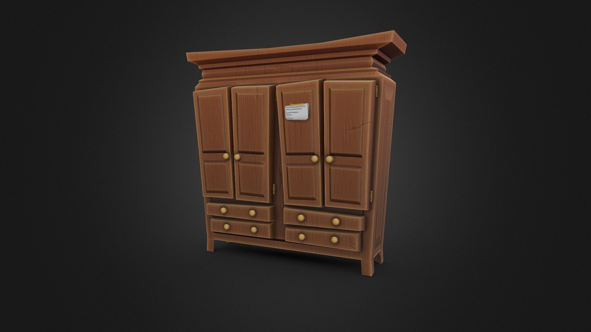 Stylized Wardrobe - Download Free 3D model by stefan (@stefanhagewoud ...