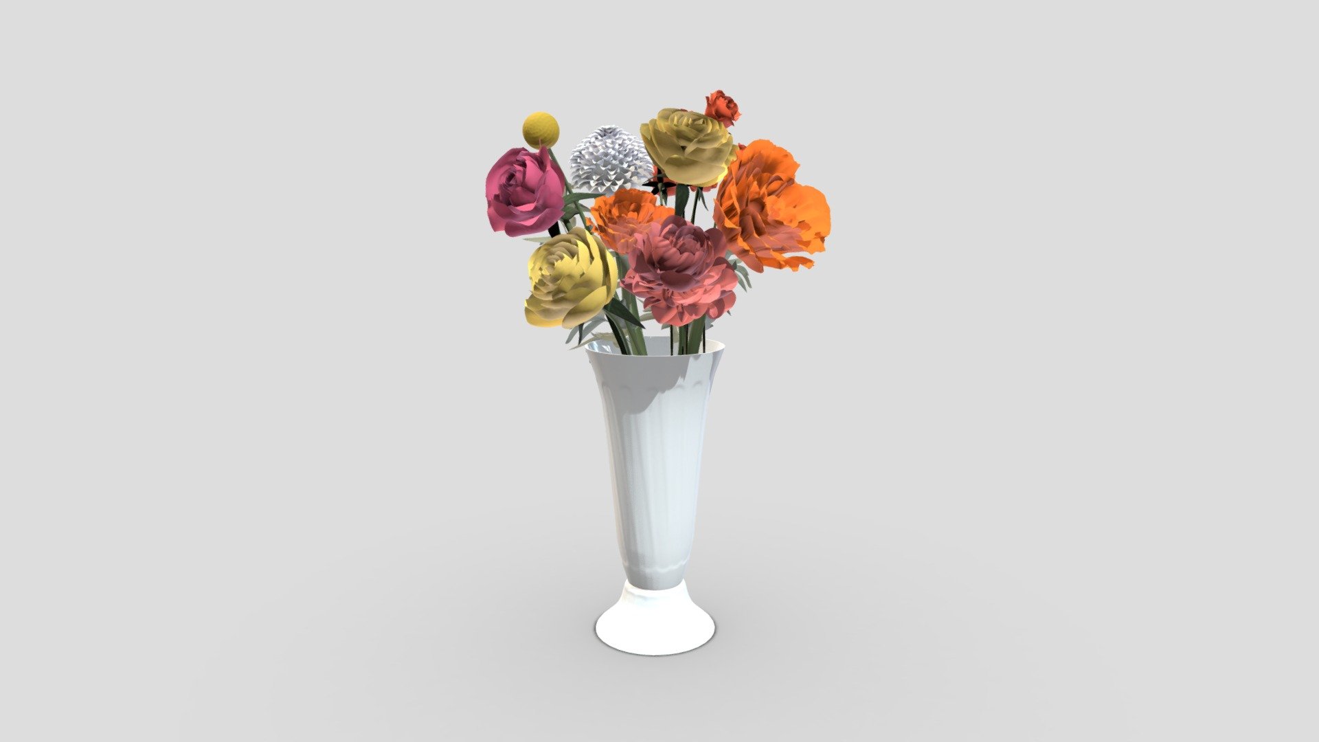 Orange flowe - Buy Royalty Free 3D model by interior model ...