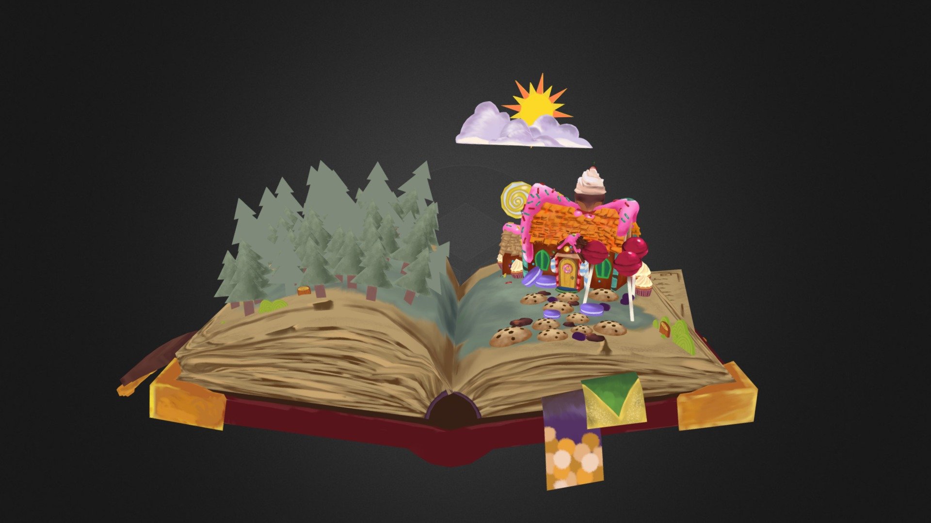Candy Cottage - Hansel and Gretel - 3D model by ReadNinja19 (@lpope19 ...