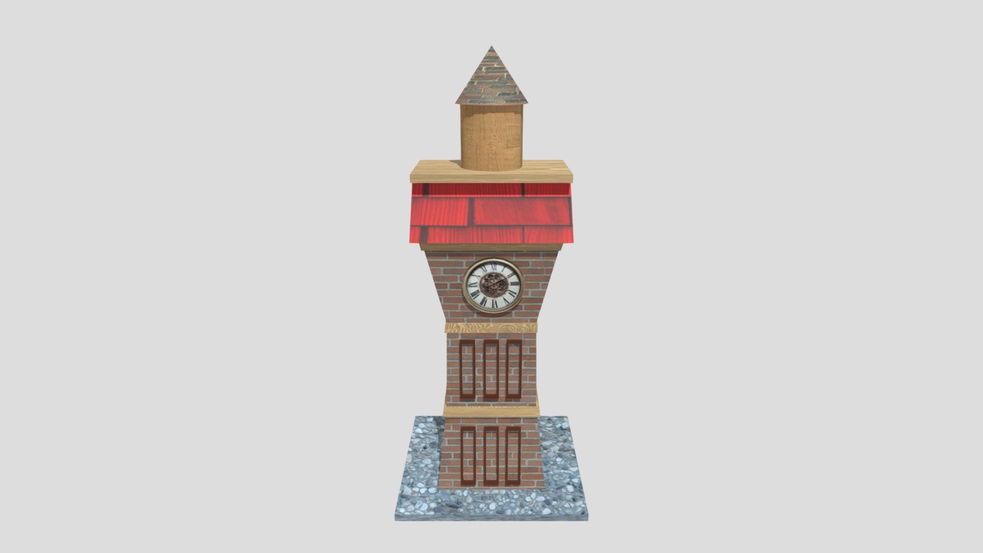 clock tower - 3D model by kiekiekie_ [66b0ff8] - Sketchfab