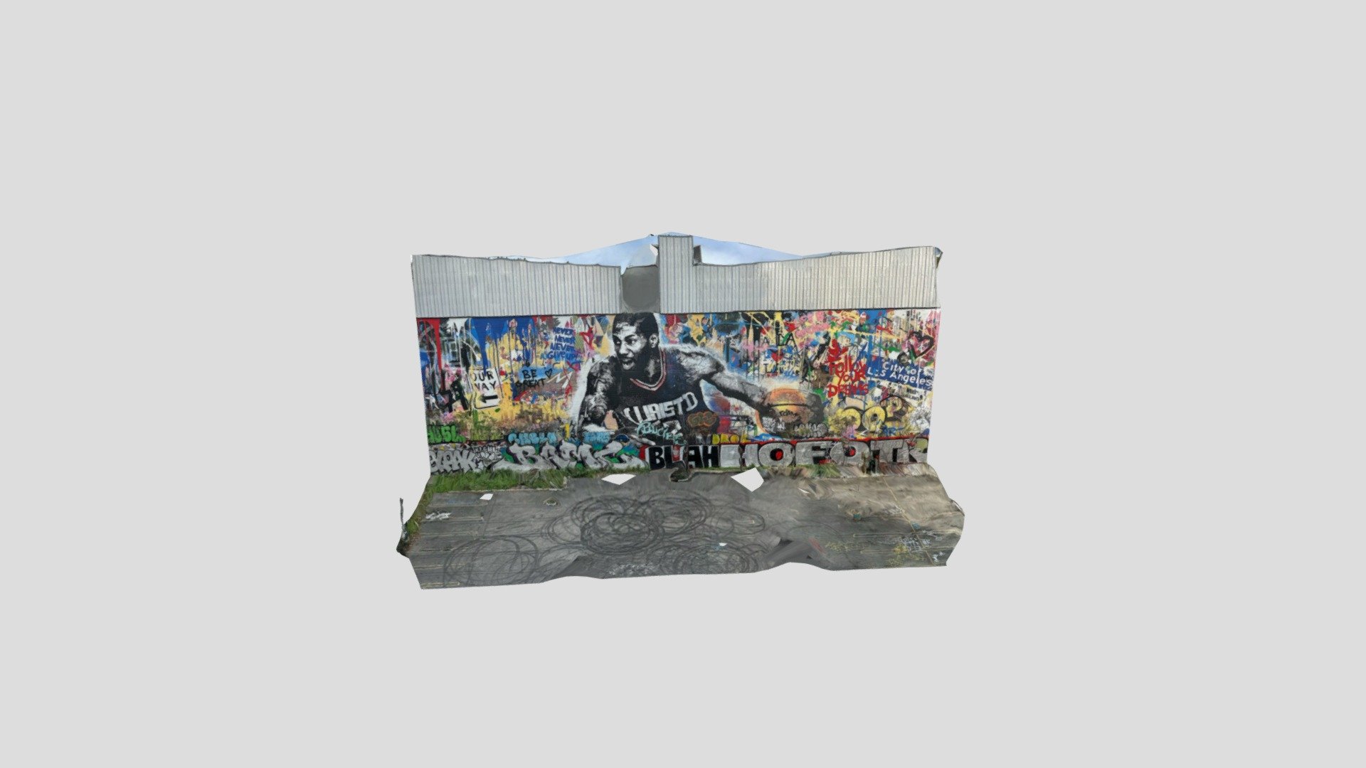 Graffiti Wall 01 -Downtown L.A - Download Free 3D model by jetblaque69 ...