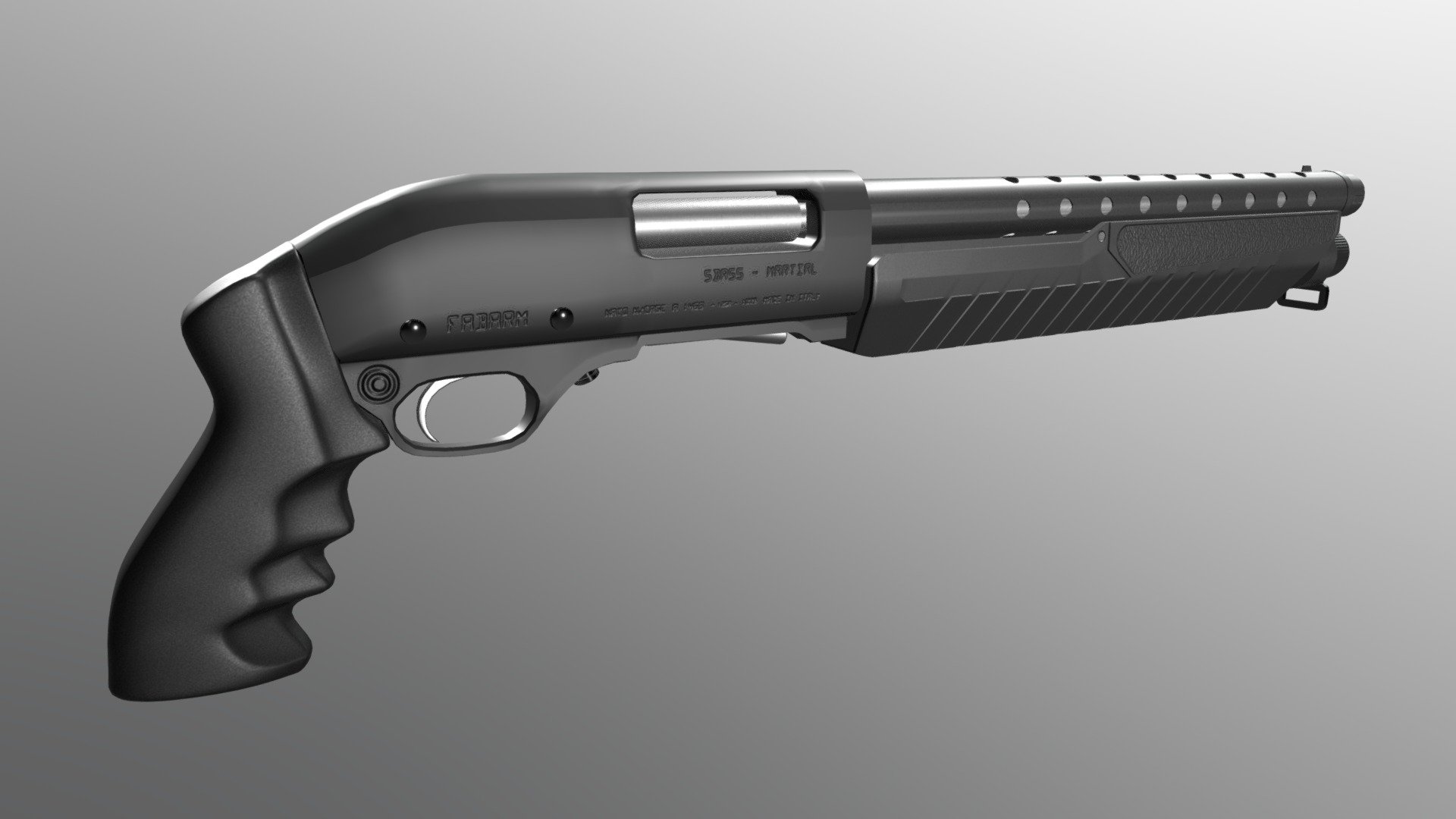 ShotGun - 3D model by Camille Bougeard (@cambd) [66b3a3e] - Sketchfab