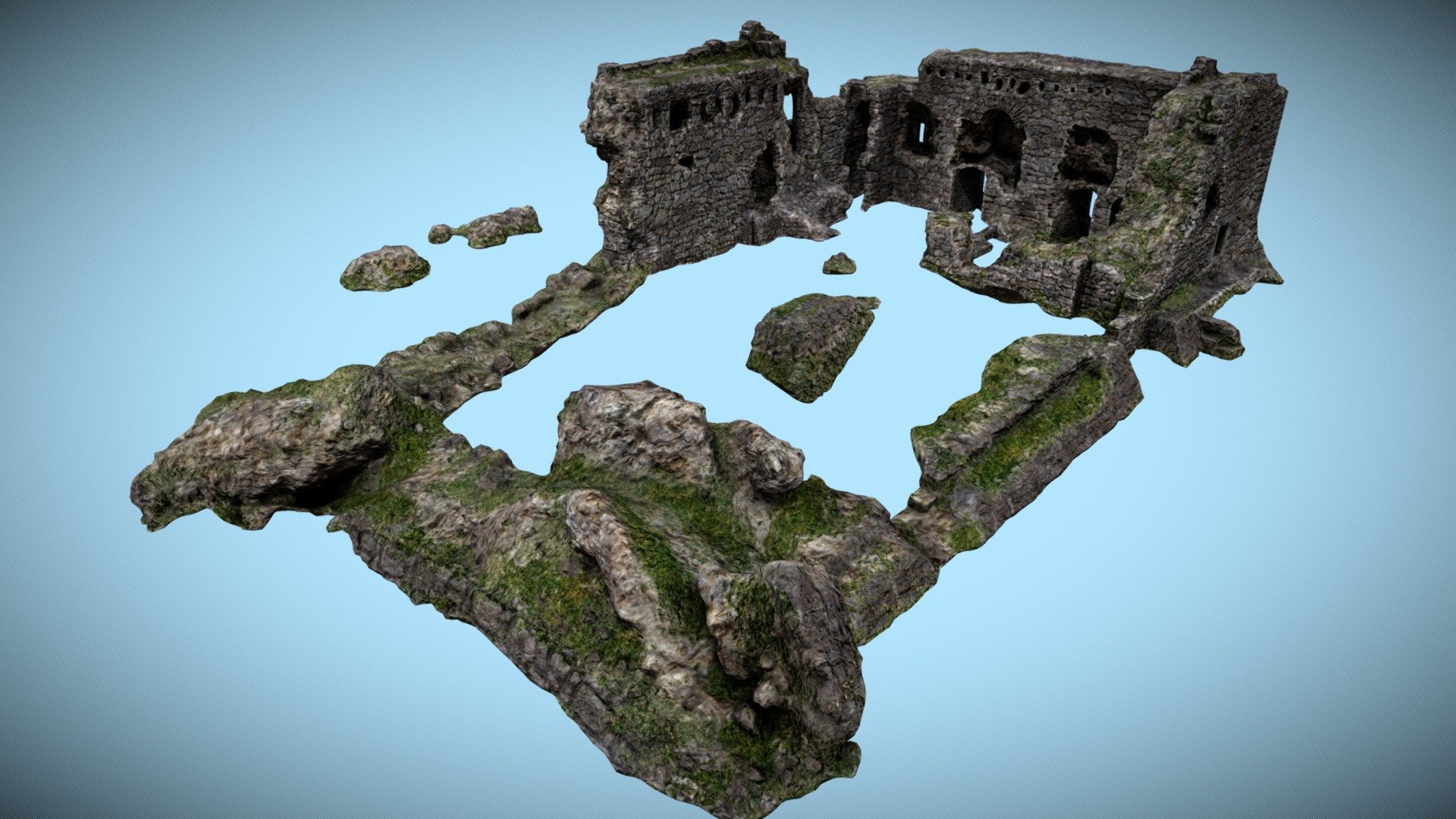 3D Assets/Props - Dunamase Castle Ruins - 3D model by mikart3d [66b7562 ...