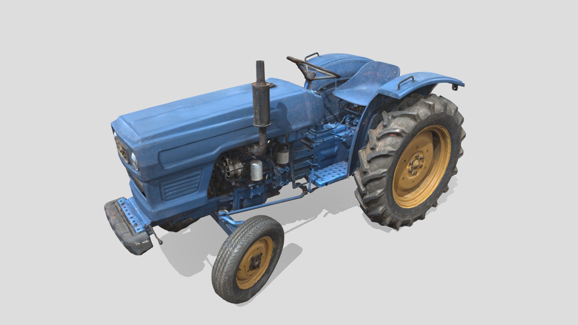Blue Tractor - Buy Royalty Free 3D model by MeshSmash [66c0f1e ...