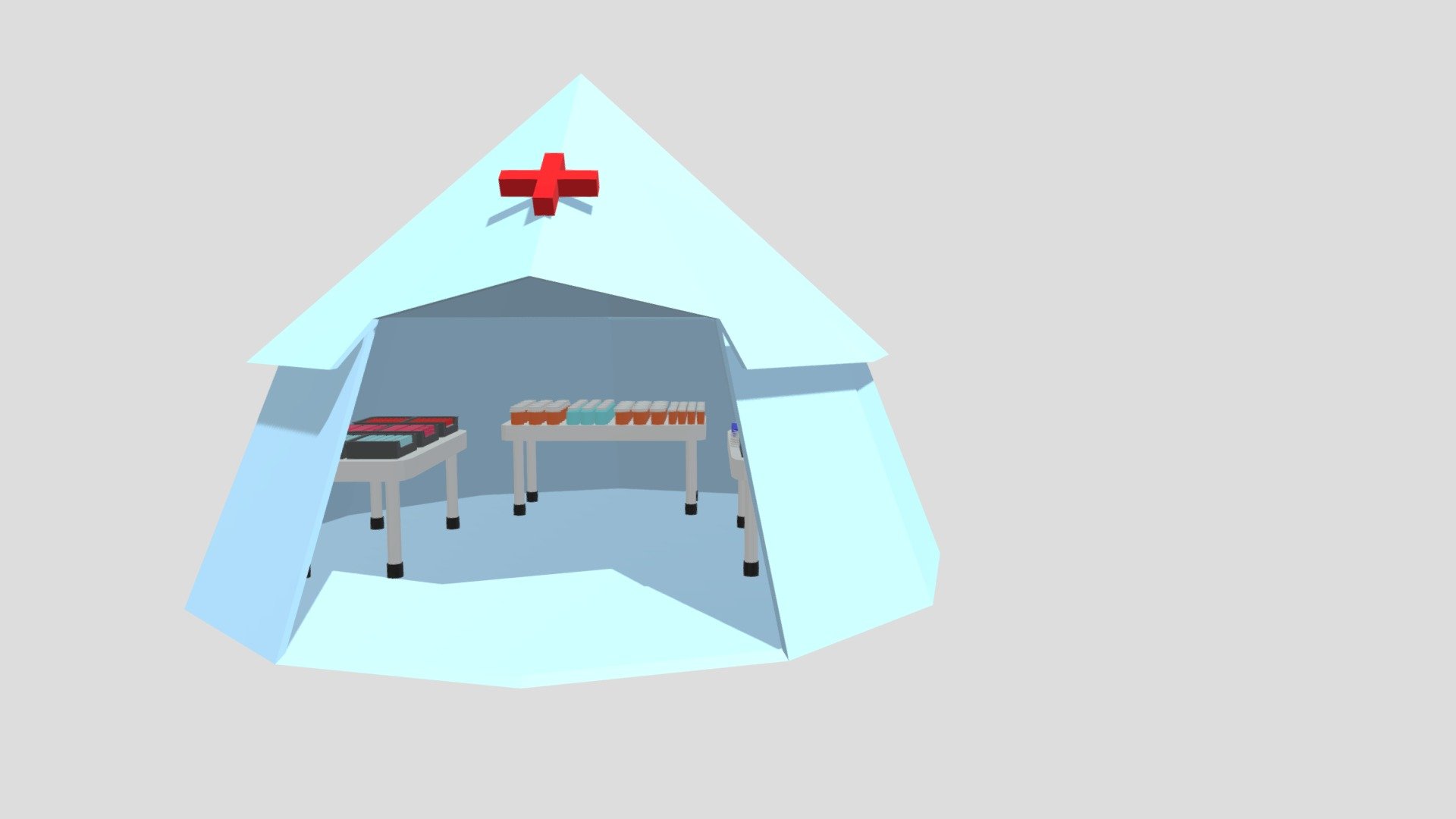 Low Poly Apocalyptic Medical Tent - 3D model by IkeIzzy [66c2e92 ...