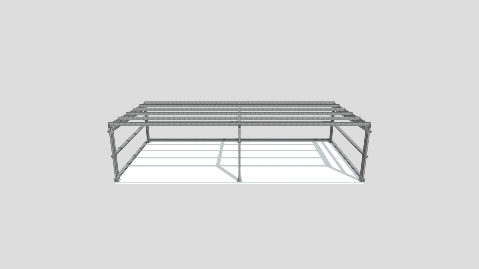 6m x 12m Carport - 3D model by Central Steel Framing ...